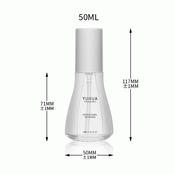 MSDS Liquid Foundation Bottle 50ml PETG Face Lotion Plastic Pump Bottle